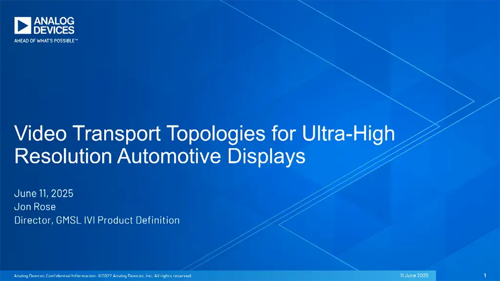 Video Transport Topology Roadmap for Ultra-High Resolution Automotive ...