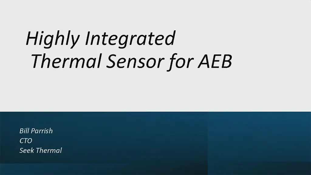 Enabling Safe and Scalable ADAS: Thermal Sensor Integration with MIPI ...
